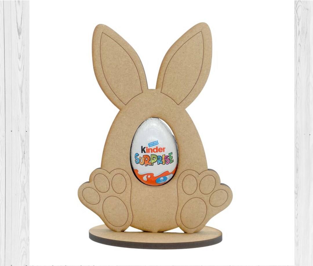 MDF Easter Kinder Egg Holder Wood Craft Blank Shape Kinder Egg Holder ...