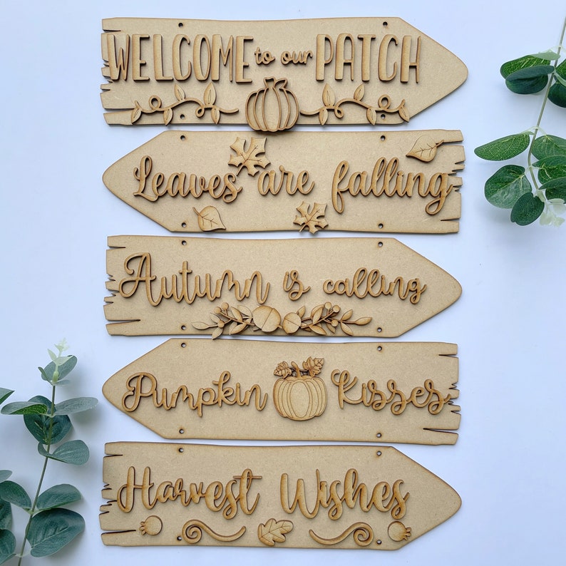 Blank Craft Kit Laser Cut Wooden MDF Direction Sign Halloween - Etsy