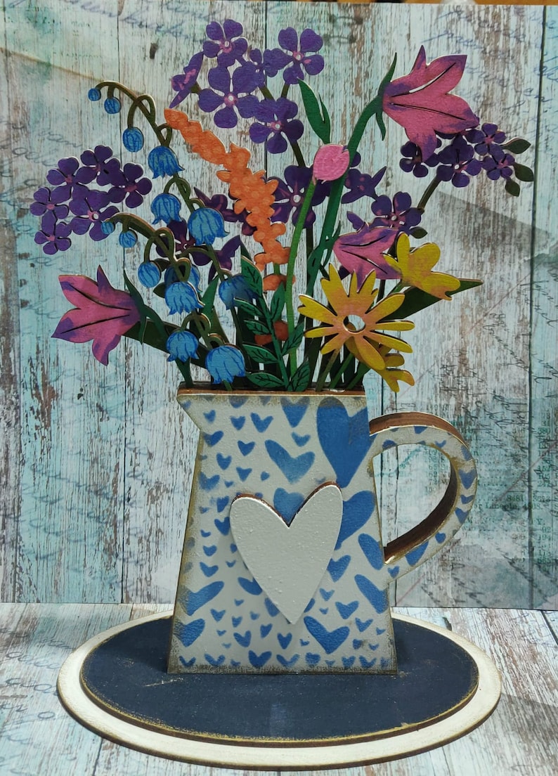 DIY 3D Layered MDF Flower Jug Make Your Own Flower Jug - Etsy