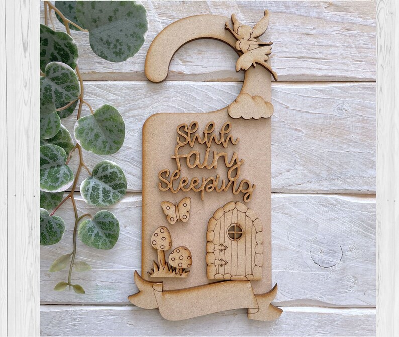 Blank Craft Kit Laser Cut Wooden MDF Door Hanger Room Sign | Etsy