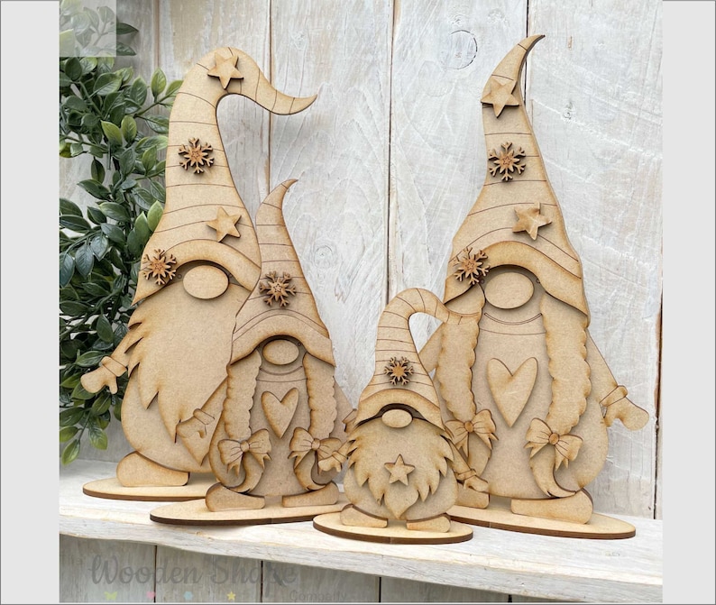 MDF Laser Cut Freestanding 25cm Nordic Gnome Christmas Gonk - Etsy UK