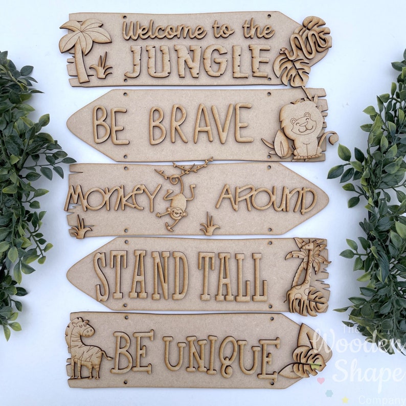 Blank Craft Kit Laser Cut Wooden MDF Direction Sign Theme Kids | Etsy ...