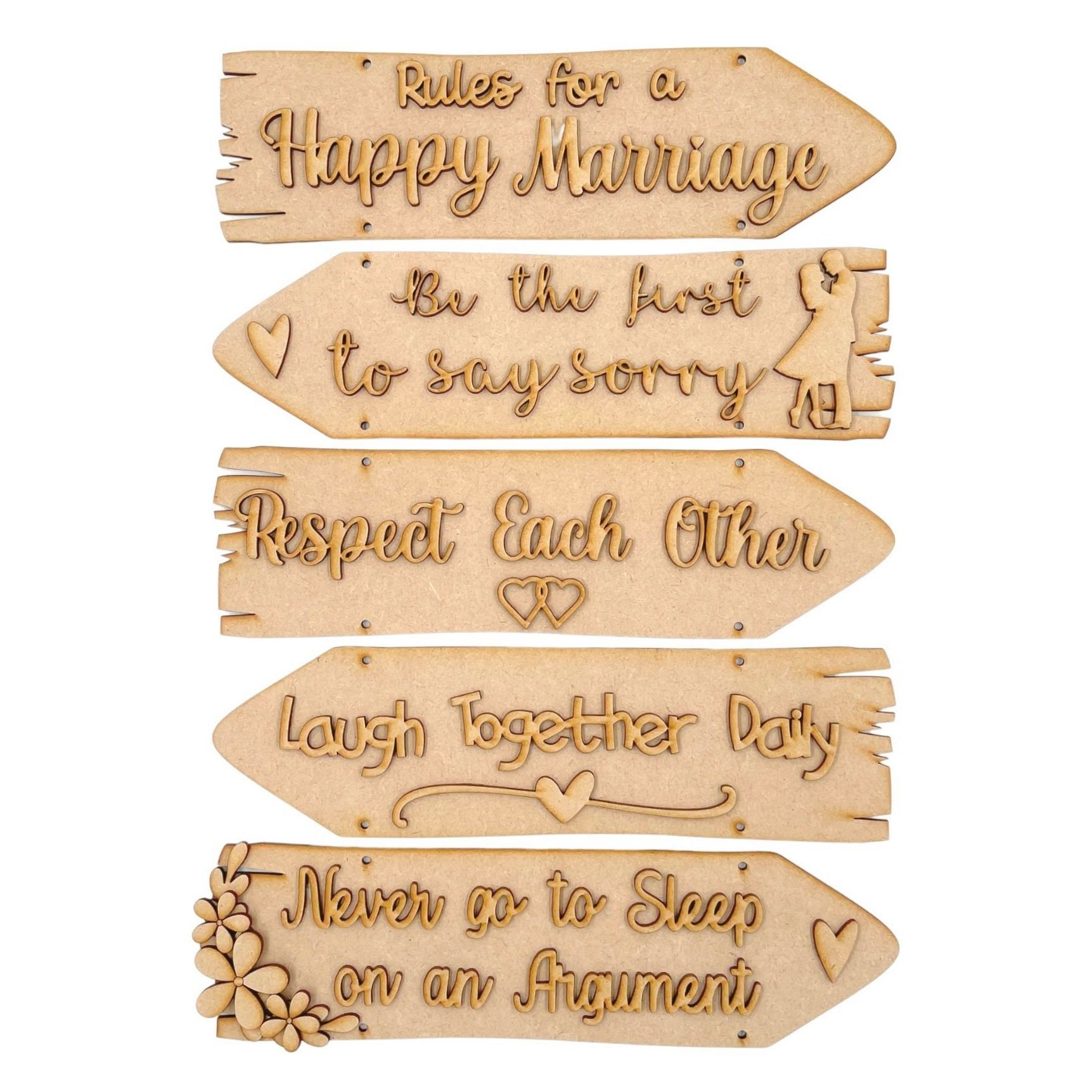 Blank Craft Kit Laser Cut Wooden MDF Direction Sign Theme Kids Room ...