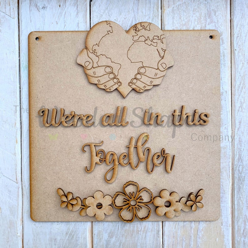 Mdf Laser Cut Craft KIT DIY Wooden Craft Kit Creative Craft | Etsy