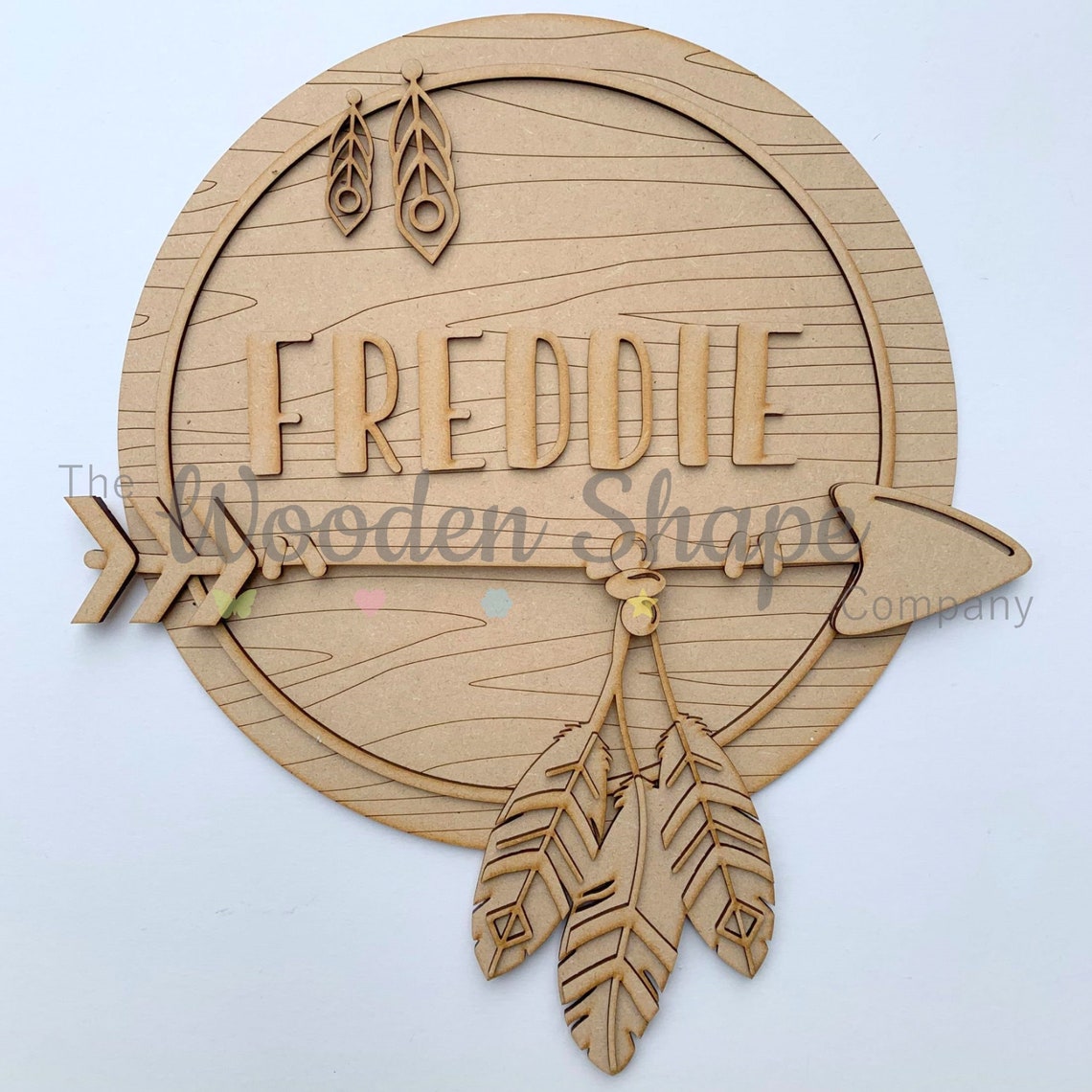 Layered MDF Tribal Boho Theme Room Sign Wall Sign Circle Arrow | Etsy