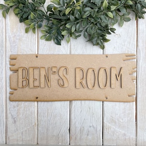 Blank Craft Kit Laser Cut Wooden MDF Direction Sign Theme Kids Room ...