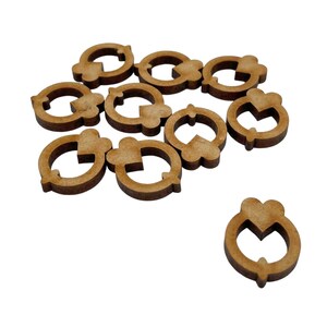 10 Pack MDF Laser Cut Wooden Fairy Door Handles Assorted Designs ...