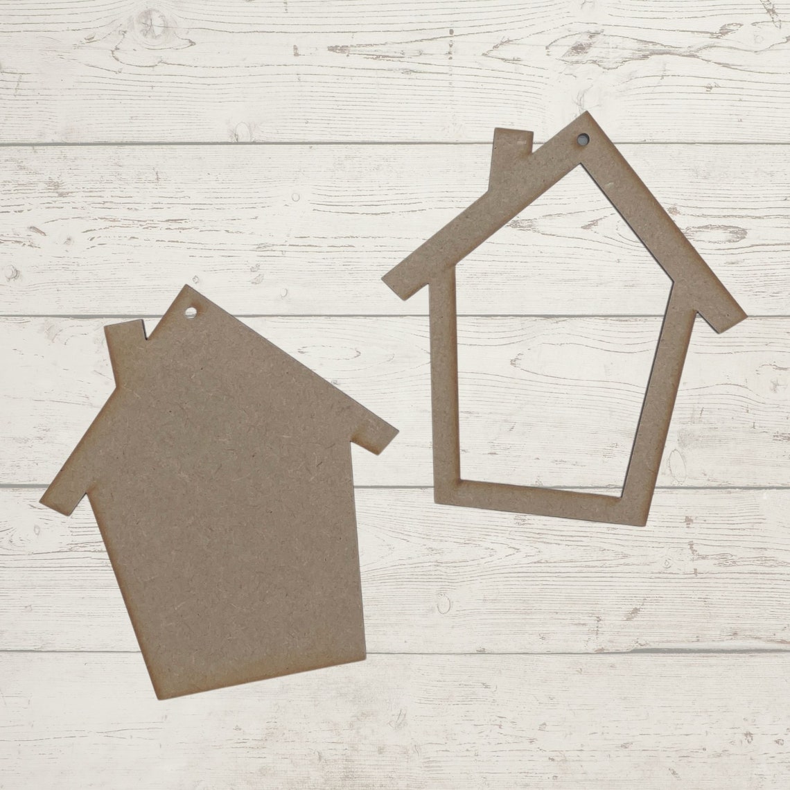 MDF Wooden House Home Shape Bauble Frame Photo House Frame - Etsy