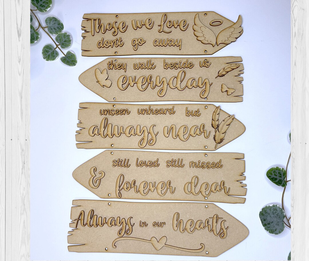 Blank Craft Kit Laser Cut Wooden MDF Direction Sign Theme Room Décor ...