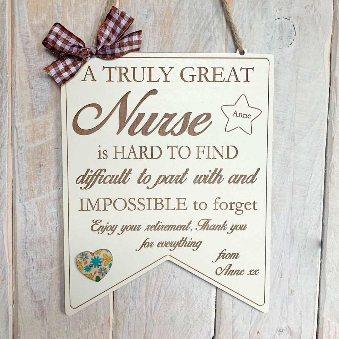Unique Truly Great Nurse Retirement Gift - We Can Add Any Profession ...