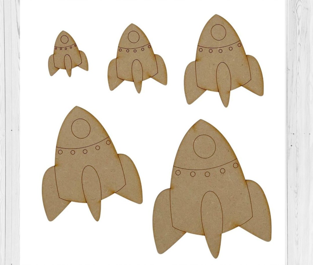 Space MDF Embellishments Craft Shape, Wood Blank DIY Decoration Space ...