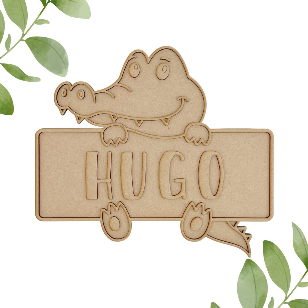 Blank Craft Kit Laser Cut Wooden MDF - Jungle Theme Nursery Décor Door ...