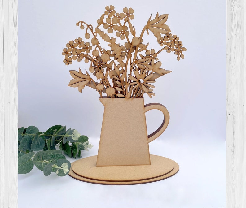 DIY 3D Layered MDF Flower Jug Make Your Own Flower Jug - Etsy