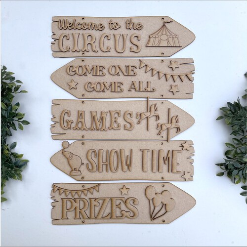 Blank Craft Kit Laser Cut Wooden MDF Direction Sign Theme Room - Etsy