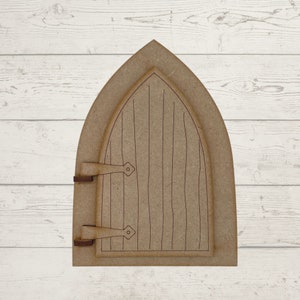 Laser Cut MDF Wooden Opening Fairy Door Craft Kit Fairy Door With ...