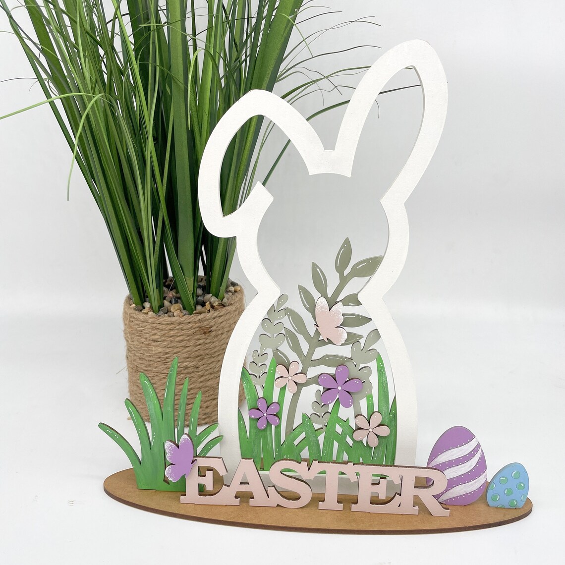 Blank Craft Kit Laser Cut Wooden MDF Easter Decoration Flat Packed DIY ...