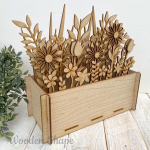 DIY 3D Layered MDF Flower Pot, Make Your Own Flower Pot, Flower Window ...