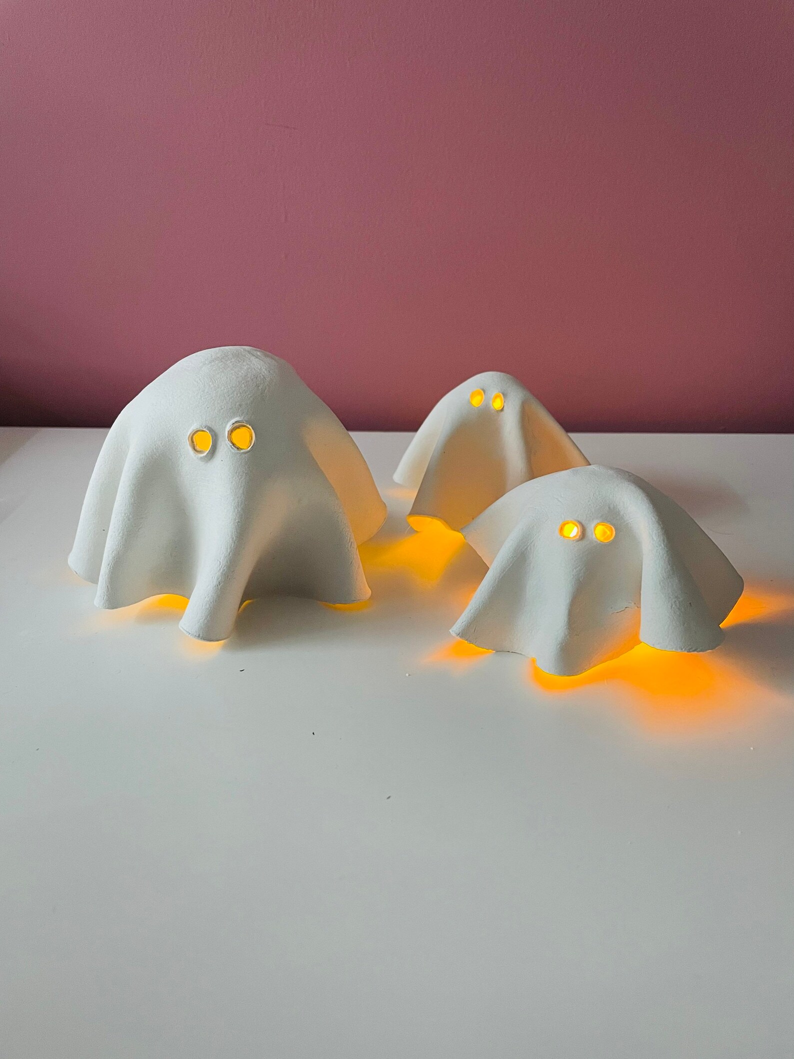 Halloween Home Decor/ Spooky Season / Ghost Tea Lights / - Etsy