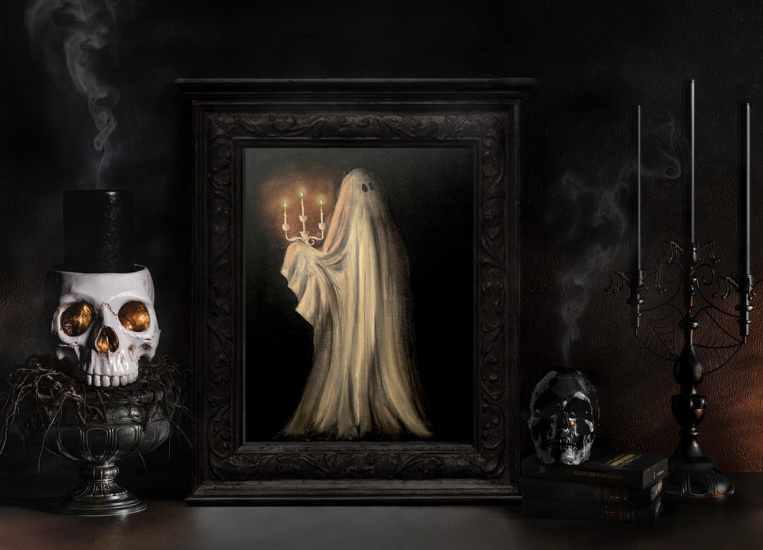 Ghost Spooky Print, Spooky Print, Ghost Wall Art, Gothic Style Wall Art ...