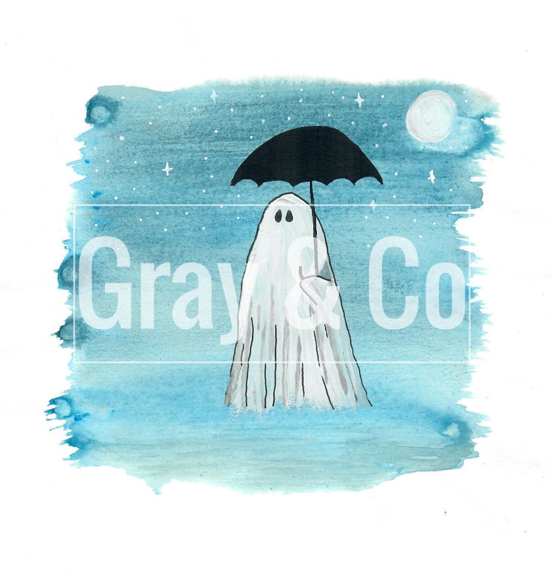 Ghost Printable Halloween Art, Halloween Wall Art, Ghost Print ...