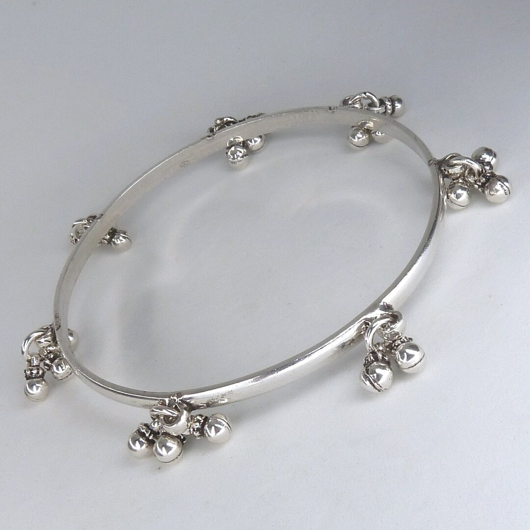 GHUNGROO BELLS Bangle (M) Solid 925 Silver Silversari YBS1060 - Etsy