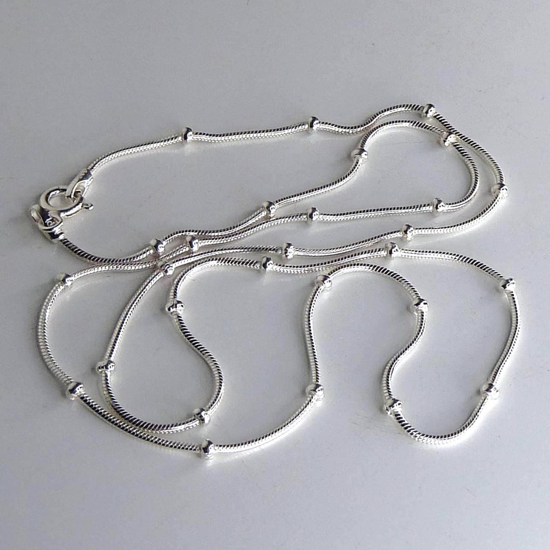Necklace 925 CHAIN (19"-24") Single Ball Silversari YPN1160 - Etsy ...