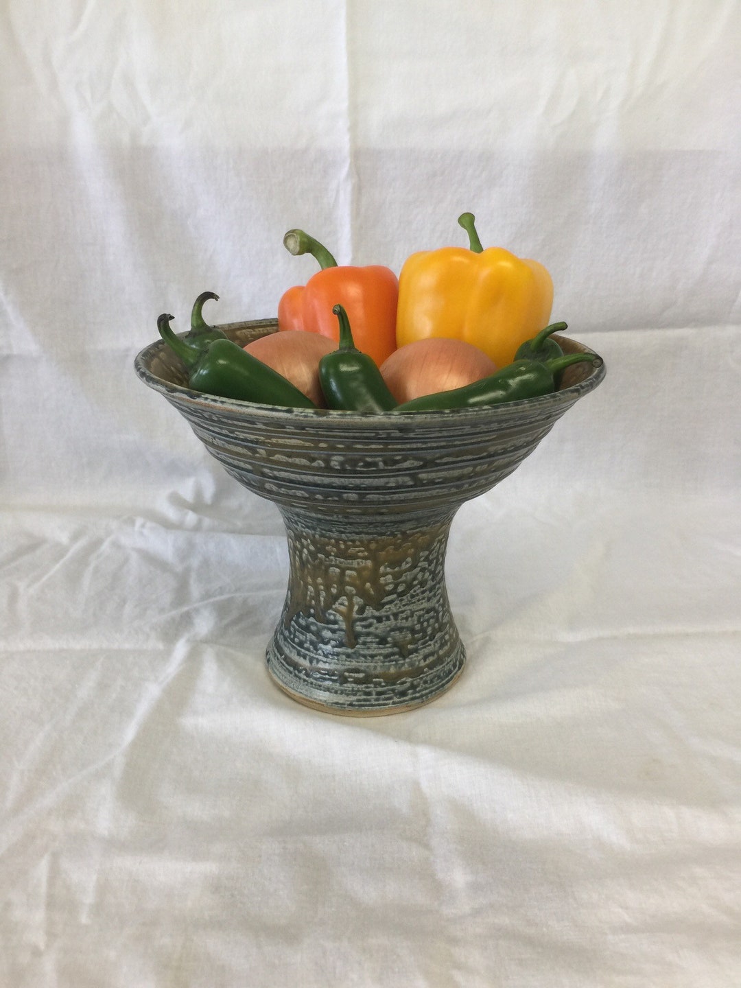 Free Shipping Compote Fruit Bowl Vegetable Bowl Centerpiece OOAK ...