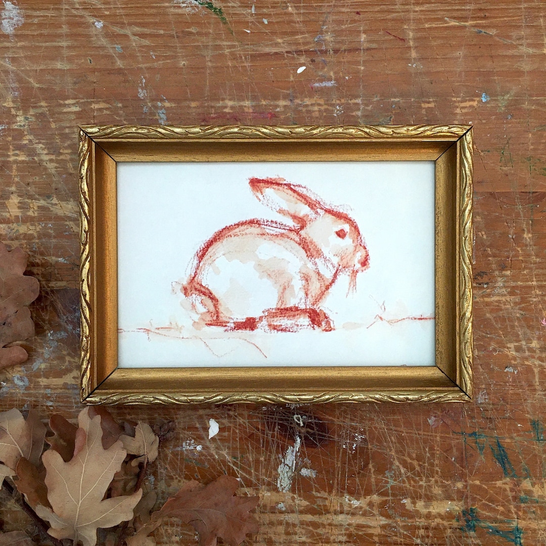 Bunny Rabbit Painting Unframed Print, Watercolor Print on Cotton Rag ...