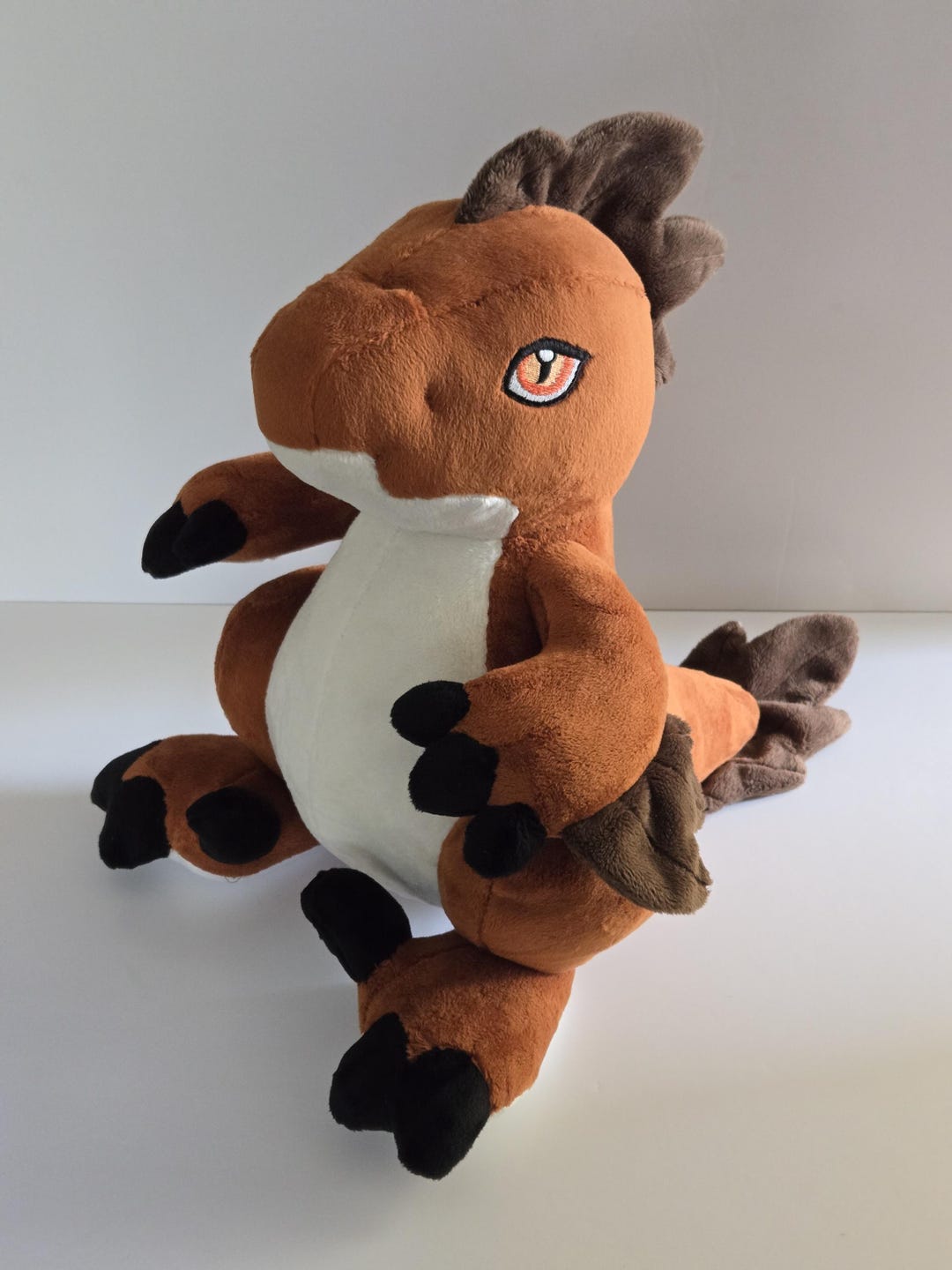 Raptor Red Velociraptor Plush Ginger Cream Black Dinosaur - Etsy