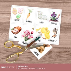 Printable Flashcards Easter Vocabulary Building for Kids, Preschool ...