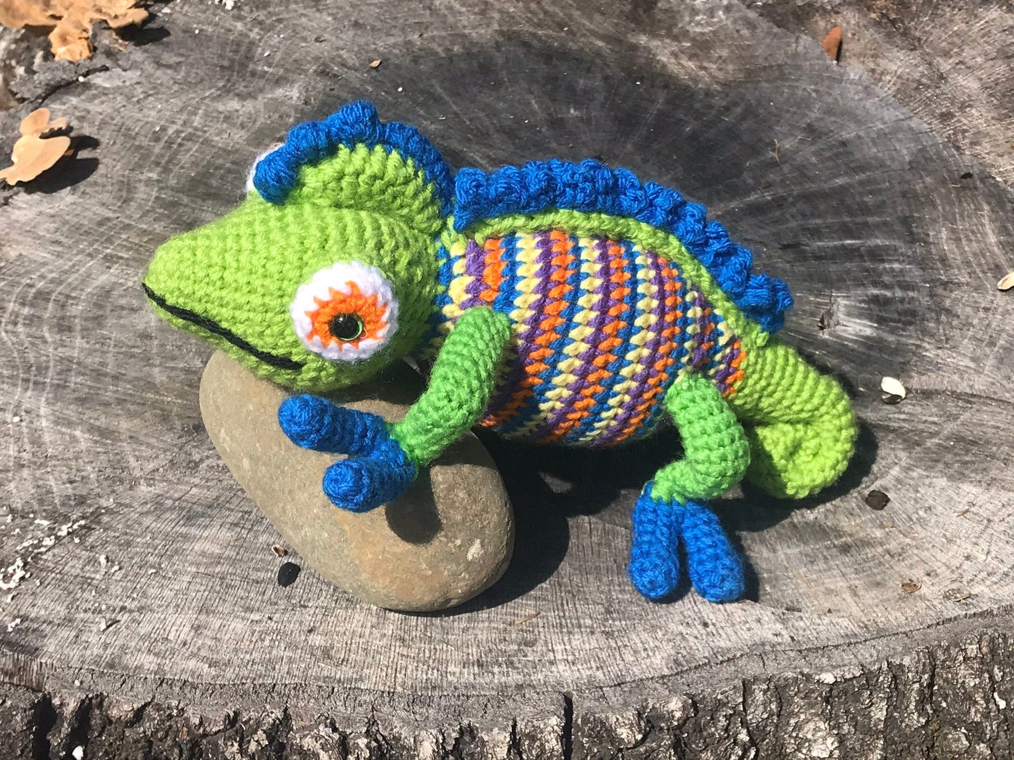 Colorful Chameleon Stuffed Animal Crocheted Toy - Etsy