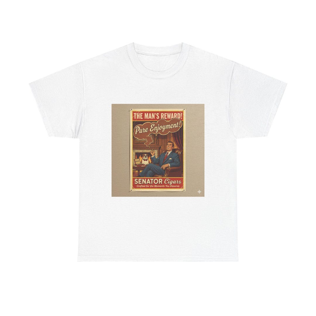 Vintage Senator Cigars Poster T-shirt | Retro Advertising Tee - Etsy