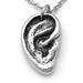 Human Ear Necklace in Pewter, Anatomical Hearing Pendant, Deaf Jewelry ...