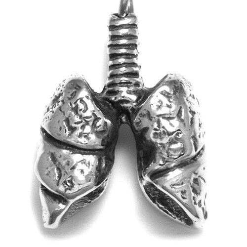 Lungs Necklace With Trachea Human Respiratory System Charm - Etsy