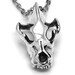Sterling Silver Hyena Skull Pendant Necklace, Carnivore Animal Jewelry ...
