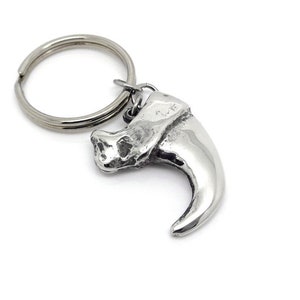 Lynx Claw Keychain in Pewter Wild Cat Talon Key Ring Animal | Etsy