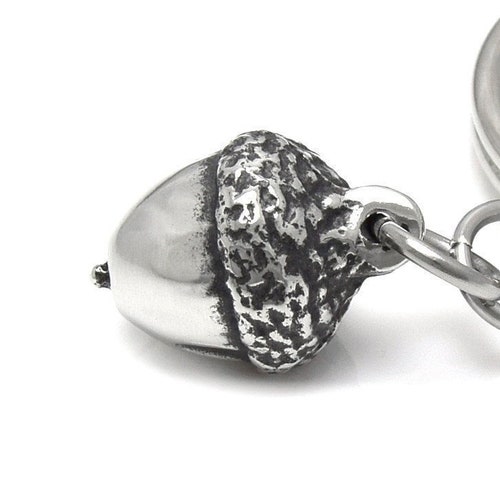 Acorn Keychain Nature Keyring Oak Key Holder in Pewter - Etsy