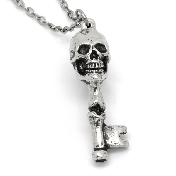 Skull Key Necklace - Etsy