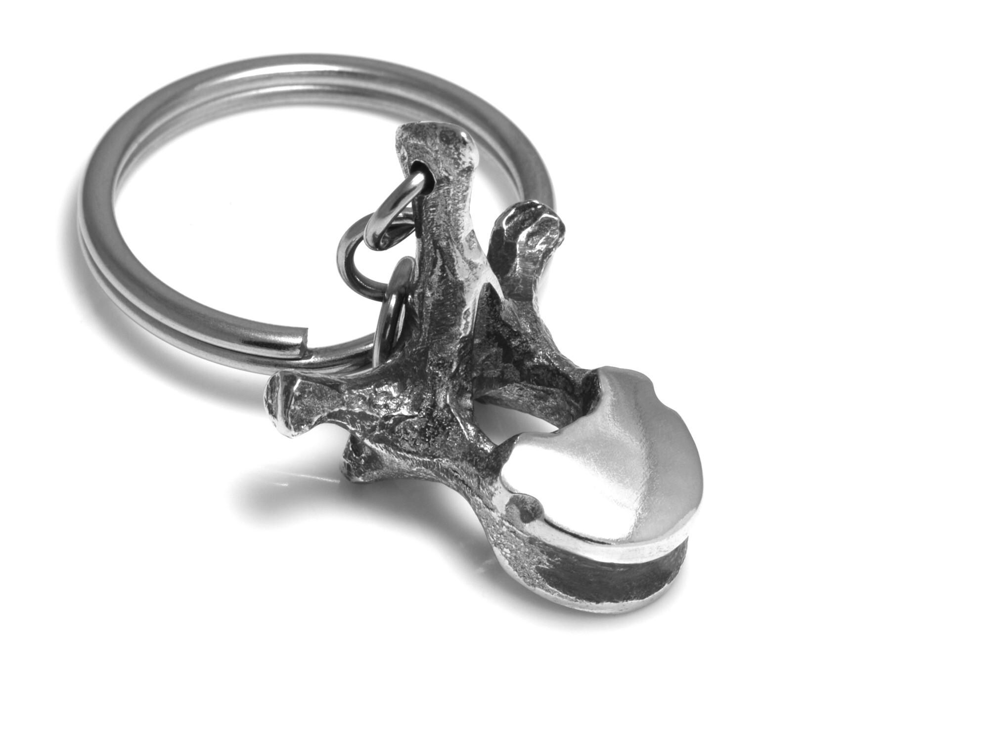 Human Vertebra Keychain in Pewter, Thoracic Anatomy, Chiropractor Gift ...