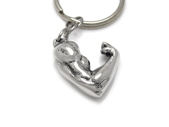Human Biceps Charm Keychain Handmade Bodybuilder Keyring in - Etsy