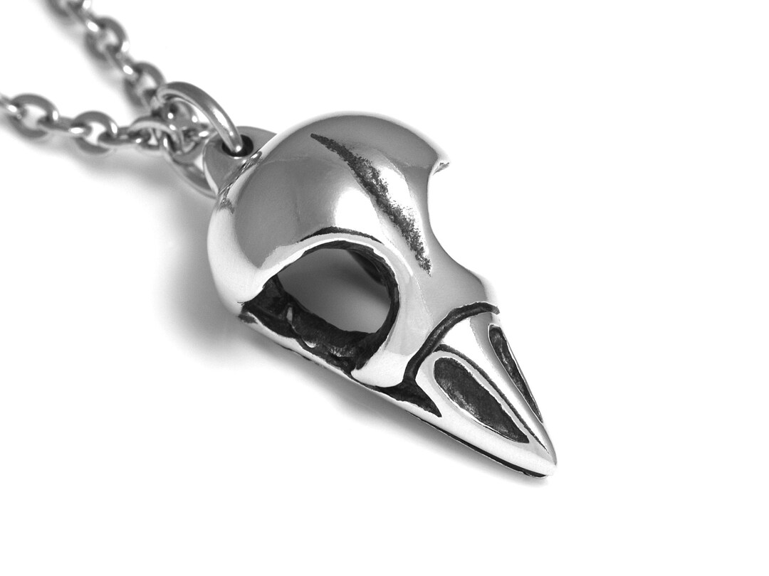 Goldcrest Skull Necklace, Regulus Regulus Jewelry in Pewter - Etsy