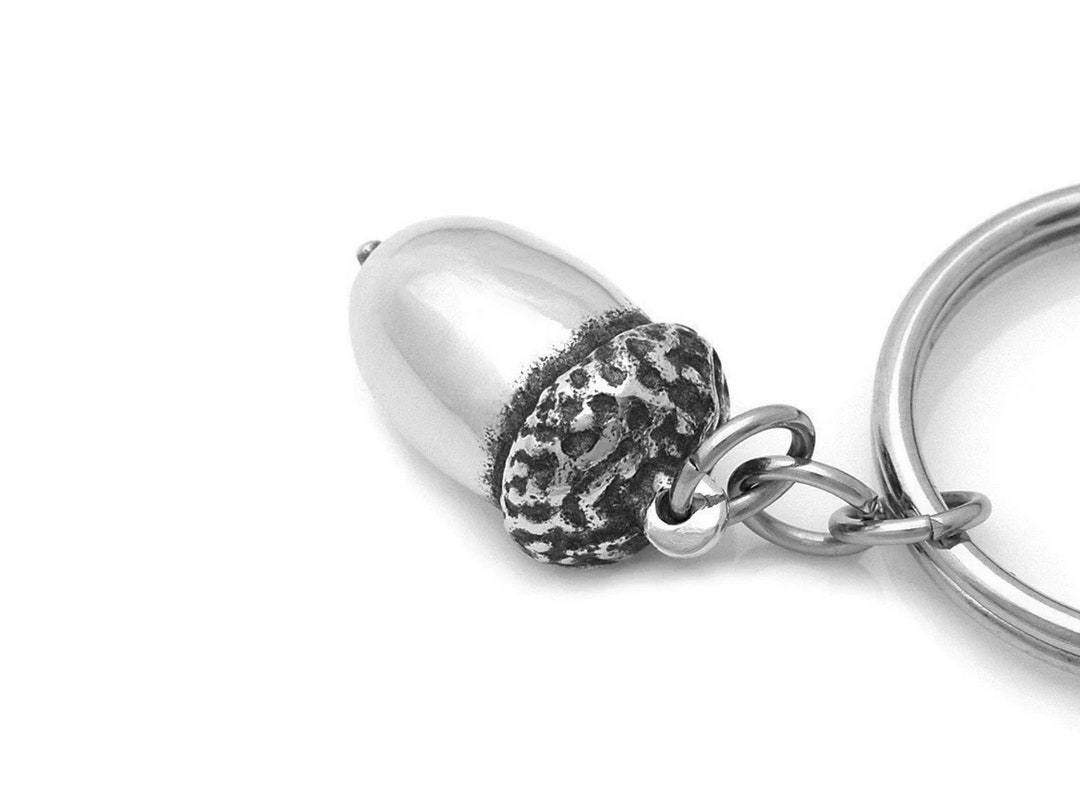 Acorn Keychain, Nature Keyring Oak Key Holder in Pewter - Etsy