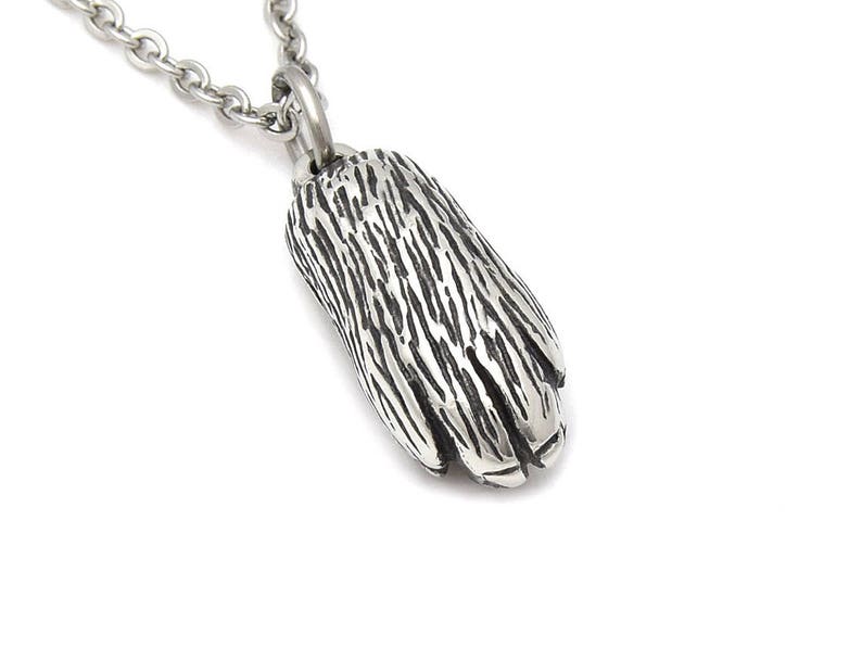 Rabbit Paw Necklace in Pewter Bunny Jewelry Animal Foot - Etsy