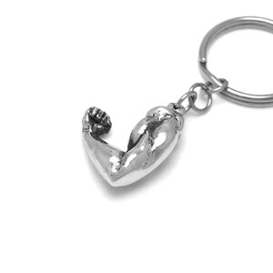 Human Biceps Charm Keychain, Handmade Bodybuilder Keyring in Pewter - Etsy
