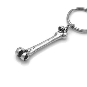 Handmade Human Femur Keychain, Medical Keyring, Pewter Bone Key Chain ...