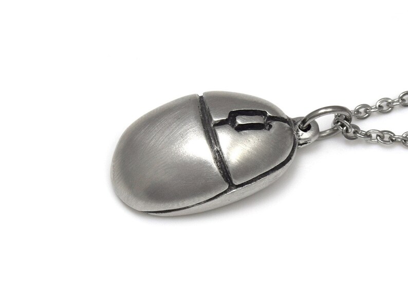 Handmade Computer Mouse Pendant Necklace in Pewter Gamer | Etsy