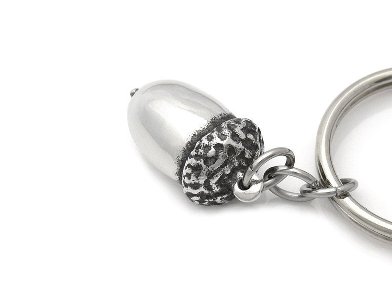 Acorn Keychain Nature Keyring Oak Key Holder in Pewter | Etsy