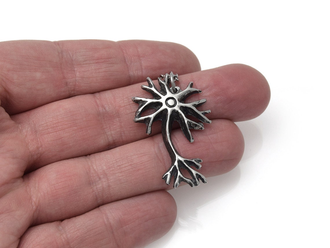 Handmade Neuron Necklace Brain Cell Pendant Neuroscience | Etsy