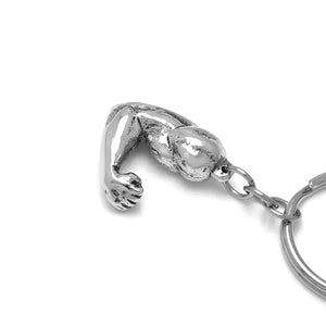 Human Biceps Charm Keychain, Handmade Bodybuilder Keyring in Pewter - Etsy