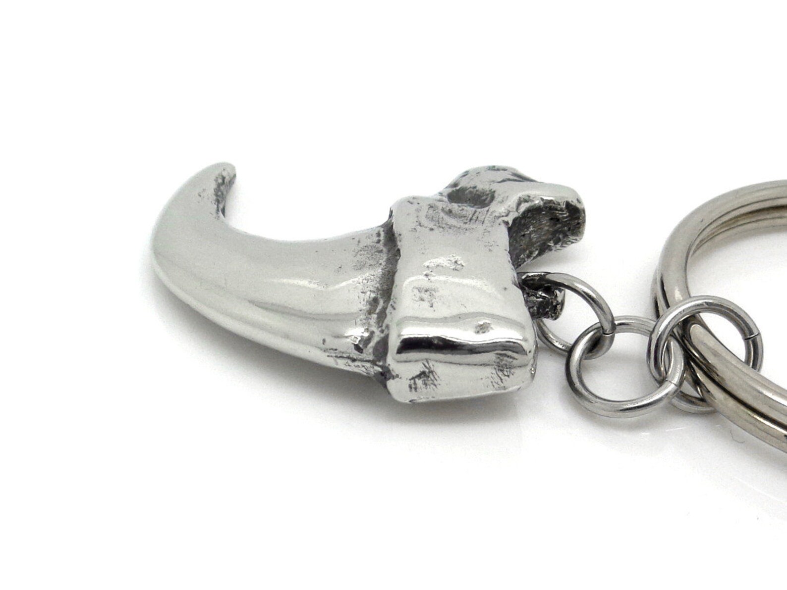 Lynx Claw Keychain in Pewter Wild Cat Talon Key Ring Animal - Etsy